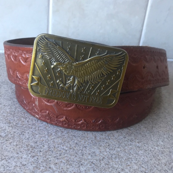 unbranded | Accessories | Freedom Is Not Free Hand Tooled Belt | Poshmark